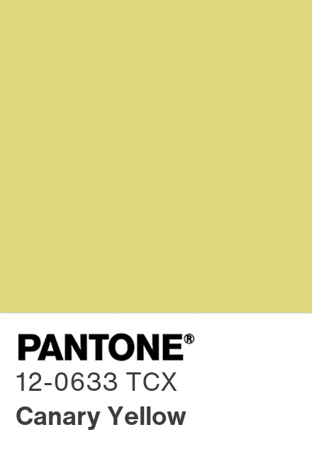 PANTONE 12-0633 TCX Canary Yellow - Pantone色号库|Pantone潘通中国官网