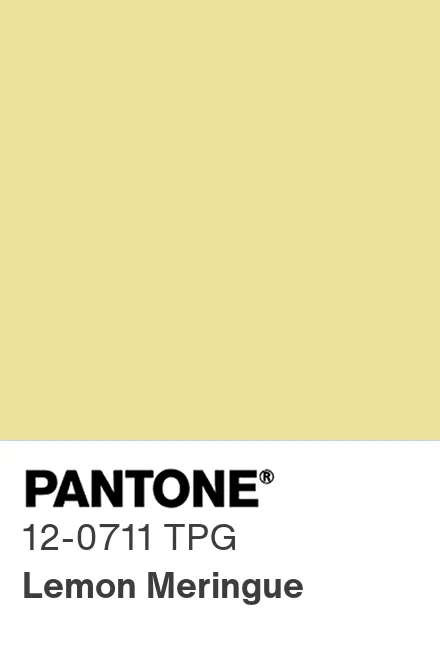 PANTONE 12-0711 TPG Lemon Meringue - Pantone色号库|Pantone潘通中国官网