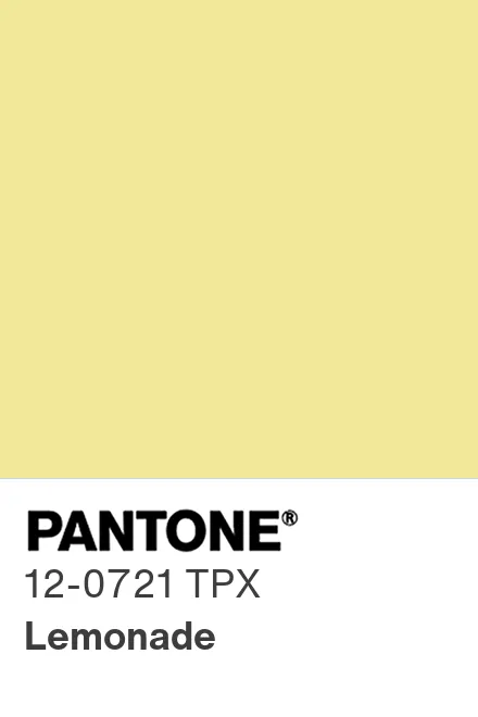 PANTONE 12-0721 TPG Lemonade - Pantone色号库|Pantone潘通中国官网