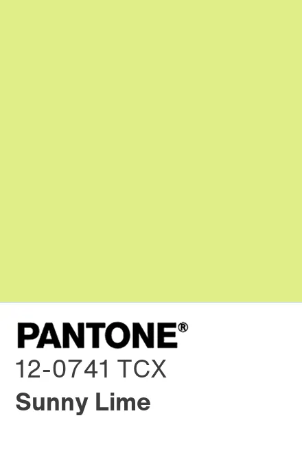 PANTONE 12-0741 TCX Sunny Lime - Pantone色号库|Pantone潘通中国官网