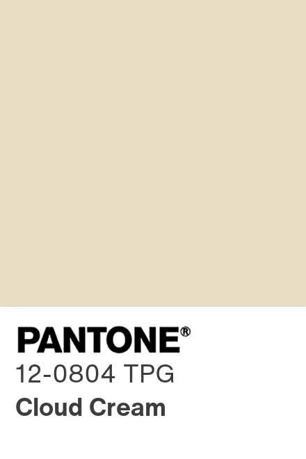 PANTONE 12-0804 TPG Cloud Cream - Pantone色号库|Pantone潘通中国官网