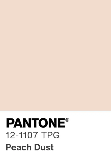 PANTONE 12-1107 TPG Peach Dust - Pantone色号库|Pantone潘通中国官网
