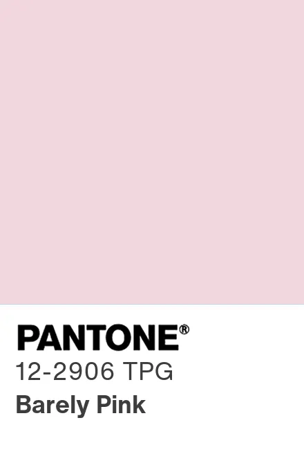 PANTONE 12-2906 TPG Barely Pink - Pantone色号库|Pantone潘通中国官网