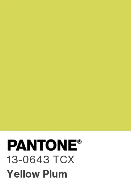 PANTONE 13-0643 TCX Yellow Plum - Pantone色号库|Pantone潘通中国官网