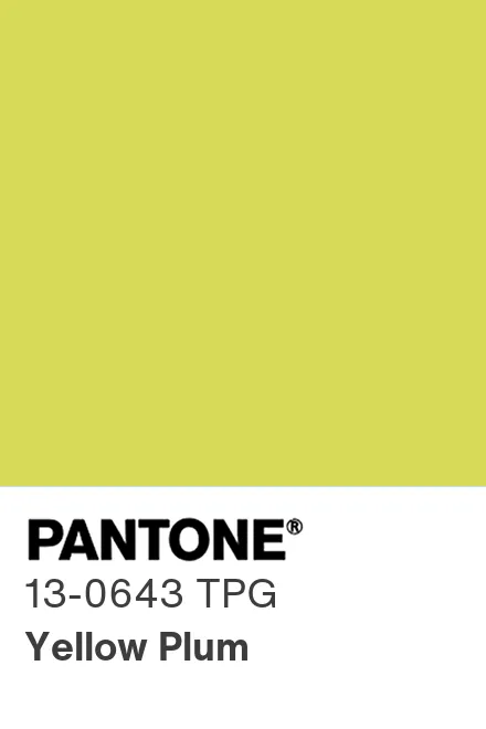 PANTONE 13-0643 TPG Yellow Plum - Pantone色号库|Pantone潘通中国官网