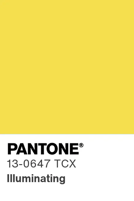 PANTONE 13-0647 TCX Illuminating - Pantone色号库|Pantone潘通中国官网