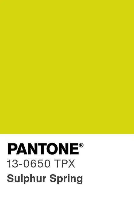 PANTONE 13-0650 TPG Sulphur Spring - Pantone色号库|Pantone潘通中国官网