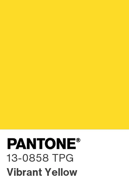 PANTONE 13-0858 TPG Vibrant Yellow - Pantone色号库|Pantone潘通中国官网