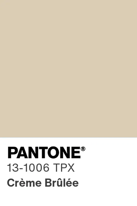 PANTONE 13-1006 TPG Crème Brûlée - Pantone色号库|Pantone潘通中国官网