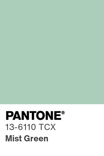 PANTONE 13-6110 TCX Mist Green - Pantone色号库|Pantone潘通中国官网