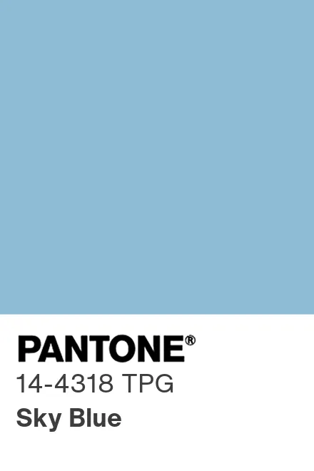 PANTONE 14-4318 TPG Sky Blue - Pantone色号库|Pantone潘通中国官网