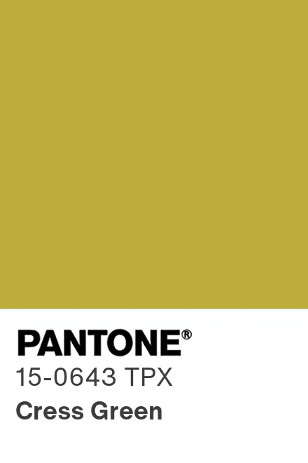 PANTONE 15-0643 TPG Cress Green - Pantone色号库|Pantone潘通中国官网