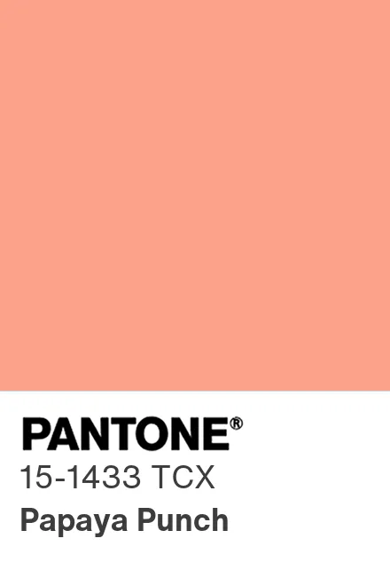 PANTONE 15-1433 TCX Papaya Punch - Pantone色号库|Pantone潘通中国官网