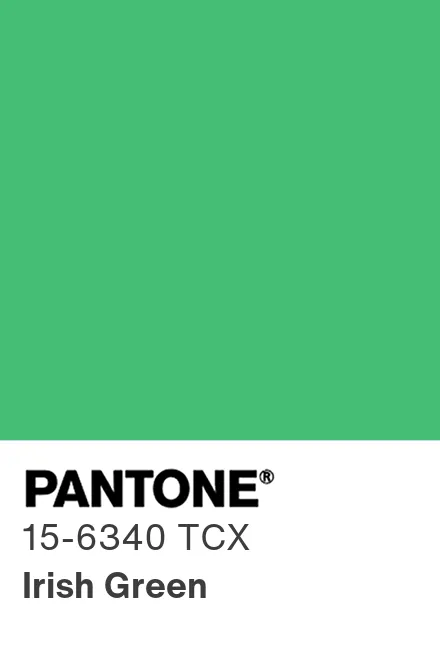 PANTONE 15-6340 TCX Irish Green - Pantone色号库|Pantone潘通中国官网