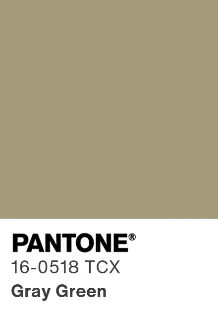PANTONE 16-0518 TCX Gray Green - Pantone色号库|Pantone潘通中国官网