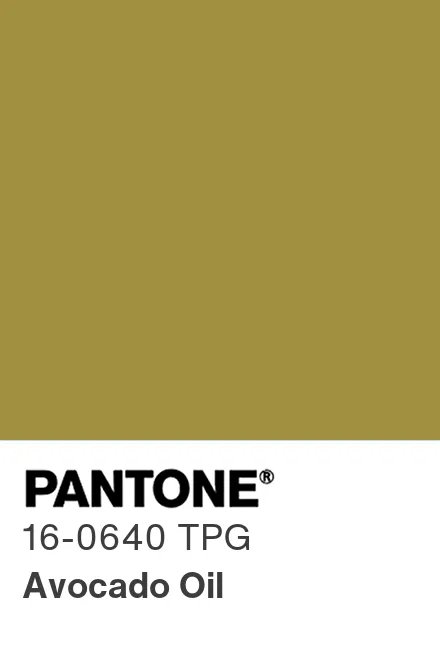 PANTONE 16-0640 TPG Avocado Oil - Pantone色号库|Pantone潘通中国官网
