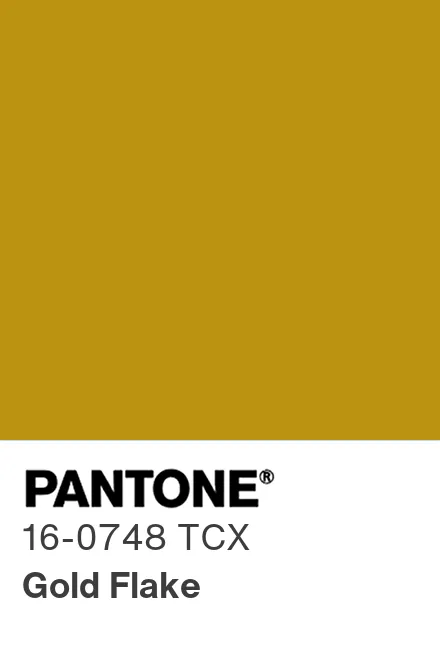 PANTONE 16-0748 TCX Gold Flake - Pantone色号库|Pantone潘通中国官网
