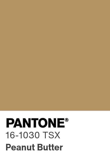 PANTONE 16-1030 TSX Peanut Butter - Pantone色号库|Pantone潘通中国官网