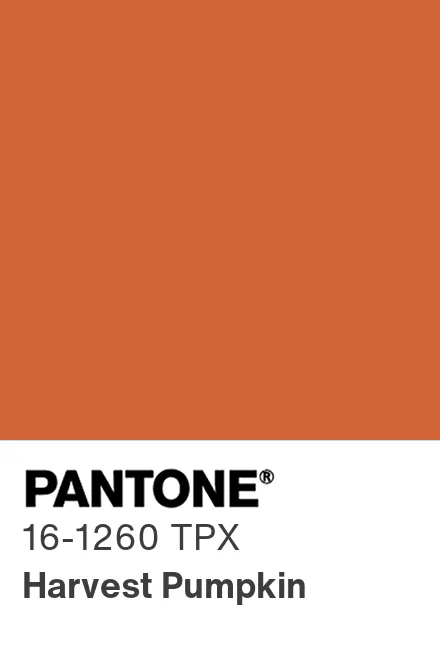 PANTONE 16-1260 TPG Harvest Pumpkin - Pantone色号库|Pantone潘通中国官网