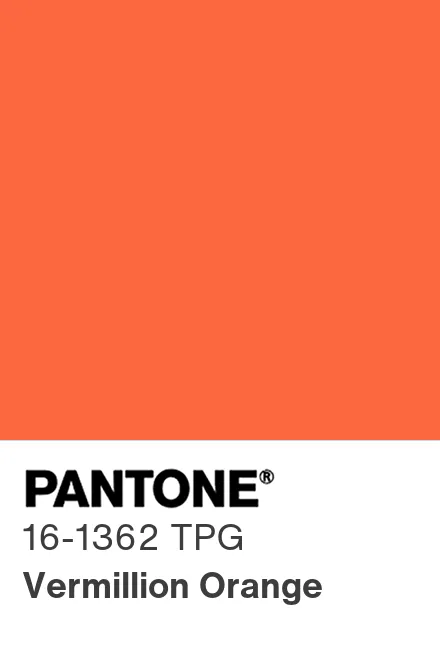 PANTONE 16-1362 TPG Vermillion Orange - Pantone色号库|Pantone潘通中国官网