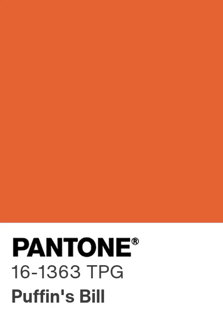 PANTONE 16-1363 TPG Puffin's Bill - Pantone色号库|Pantone潘通中国官网