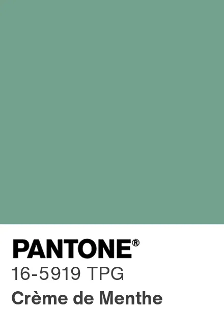 PANTONE 16-5919 TPG Crème de Menthe - Pantone色号库|Pantone潘通中国官网