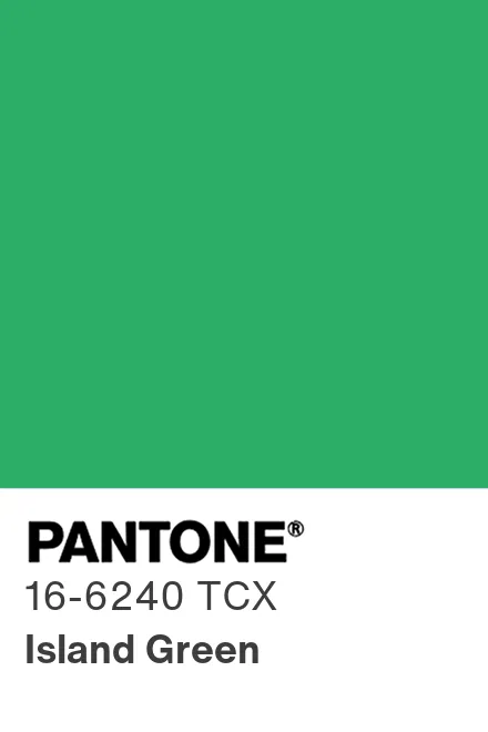 PANTONE 16-6240 TCX Island Green - Pantone色号库|Pantone潘通中国官网