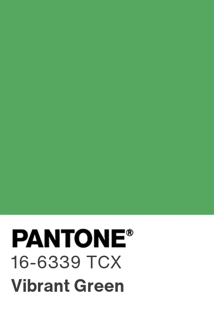 PANTONE 16-6339 TCX Vibrant Green - Pantone色号库|Pantone潘通中国官网