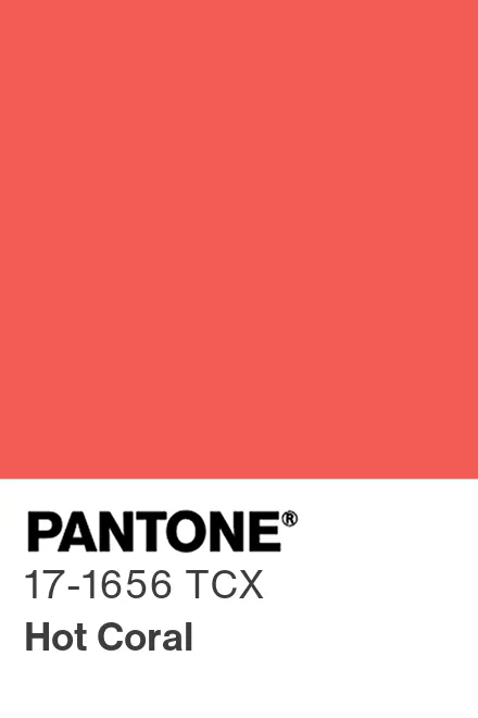 PANTONE 17-1656 TCX Hot Coral - Pantone色号库|Pantone潘通中国官网