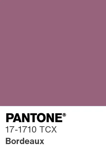PANTONE 17-1710 TCX Bordeaux - Pantone色号库|Pantone潘通中国官网