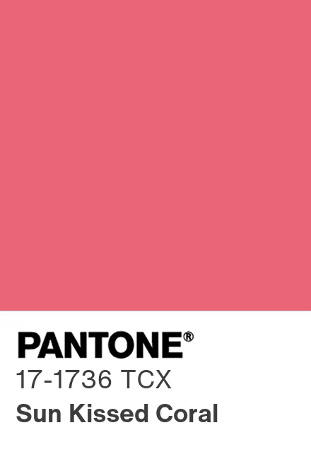 PANTONE 17-1736 TCX Sun Kissed Coral - Pantone色号库|Pantone潘通中国官网
