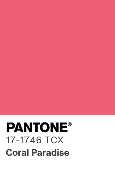 PANTONE 17-1746 TCX Coral Paradise - Pantone色号库|Pantone潘通中国官网