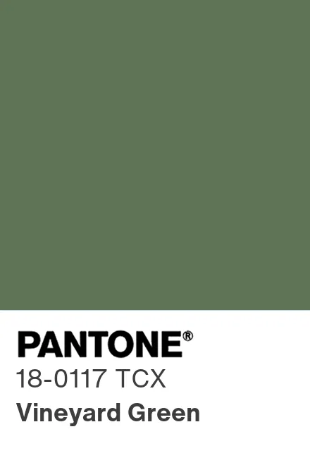 PANTONE 18-0117 TCX Vineyard Green - Pantone色号库|Pantone潘通中国官网