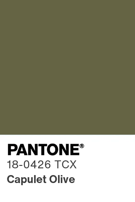 PANTONE 18-0426 TCX Capulet Olive - Pantone色号库|Pantone潘通中国官网