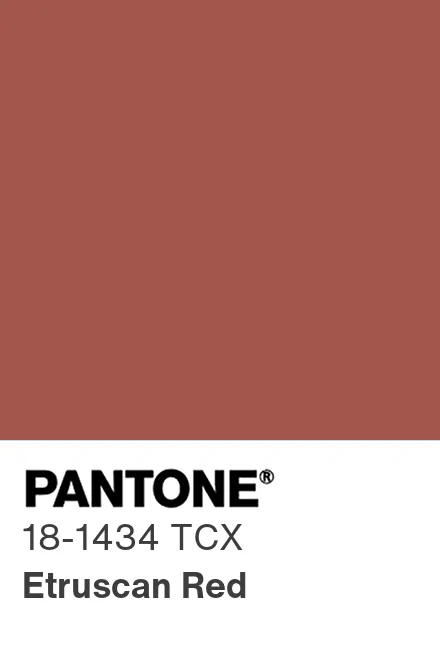 PANTONE 18-1434 TCX Etruscan Red - Pantone色号库|Pantone潘通中国官网