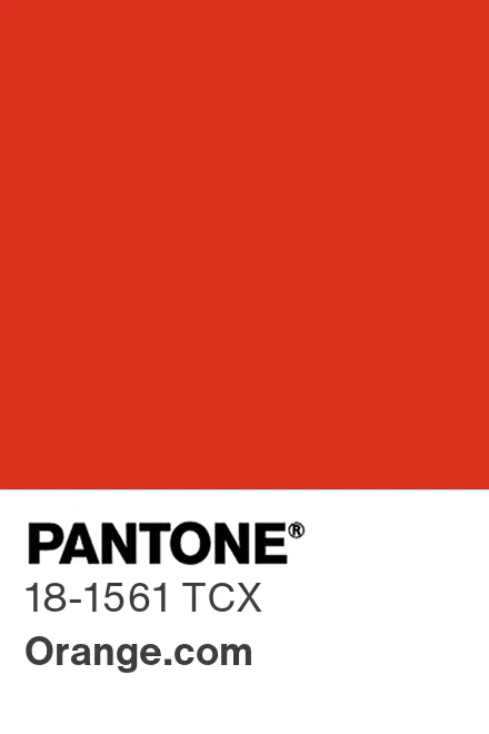 PANTONE 18-1561 TCX Orange.com - Pantone色号库|Pantone潘通中国官网