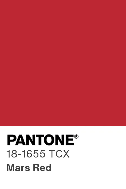 PANTONE 18-1655 TCX Mars Red - Pantone色号库|Pantone潘通中国官网