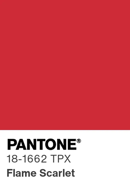 PANTONE 18-1662 TPG Flame Scarlet - Pantone色号库|Pantone潘通中国官网