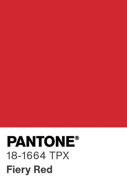 PANTONE 18-1664 TPG Fiery Red - Pantone色号库|Pantone潘通中国官网