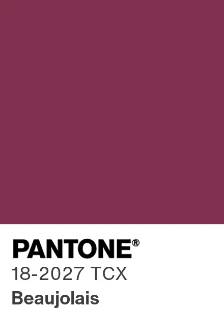 PANTONE 18-2027 TCX Beaujolais - Pantone色号库|Pantone潘通中国官网