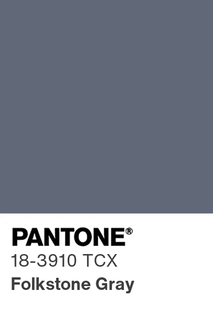 PANTONE 18-3910 TCX Folkstone Gray - Pantone色号库|Pantone潘通中国官网