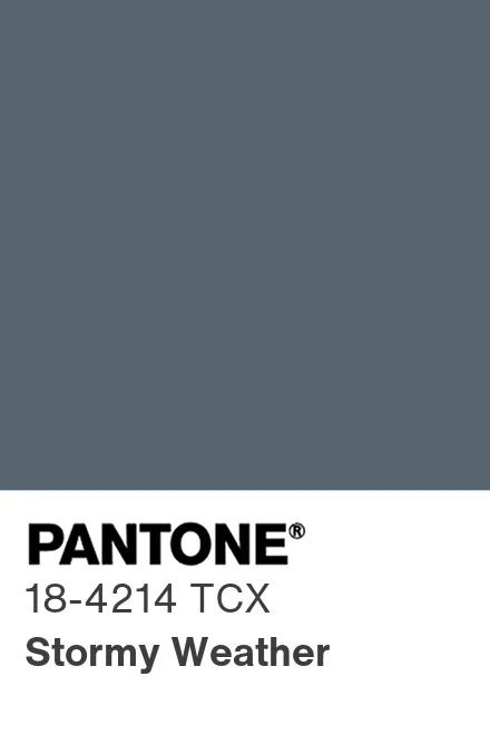 PANTONE 18-4214 TCX Stormy Weather - Pantone色号库|Pantone潘通中国官网