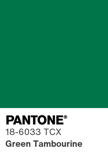 PANTONE 18-6033 TCX Green Tambourine - Pantone色号库|Pantone潘通中国官网