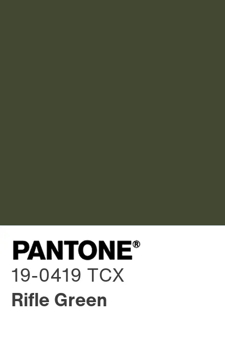 PANTONE 19-0419 TCX Rifle Green - Pantone色号库|Pantone潘通中国官网