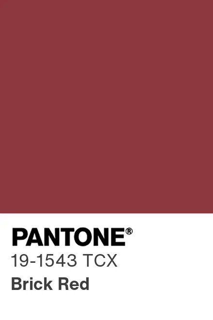 PANTONE 19-1543 TCX Brick Red - Pantone色号库|Pantone潘通中国官网