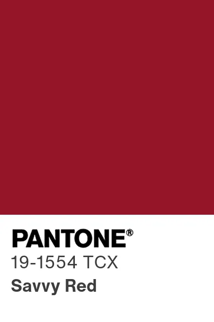PANTONE 19-1554 TCX Savvy Red - Pantone色号库|Pantone潘通中国官网