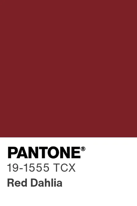 PANTONE 19-1555 TCX Red Dahlia - Pantone色号库|Pantone潘通中国官网