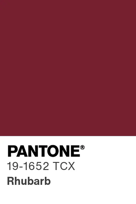 PANTONE 19-1652 TCX Rhubarb - Pantone色号库|Pantone潘通中国官网 PANTONE 19-1652 TCX Rhubarb - Pantone色号库|Pantone潘通中国官网