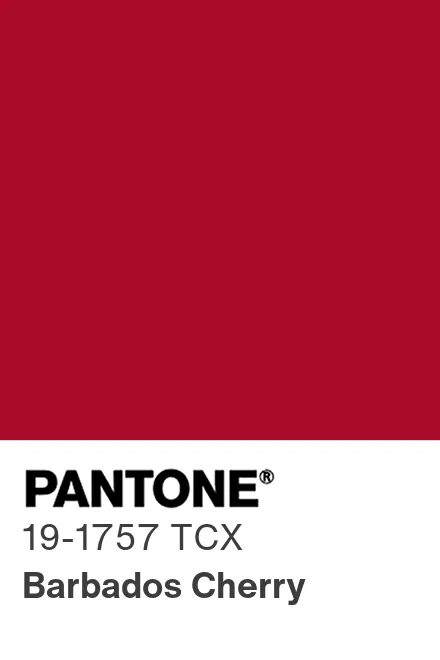 PANTONE 19-1757 TCX Barbados Cherry - Pantone色号库|Pantone潘通中国官网