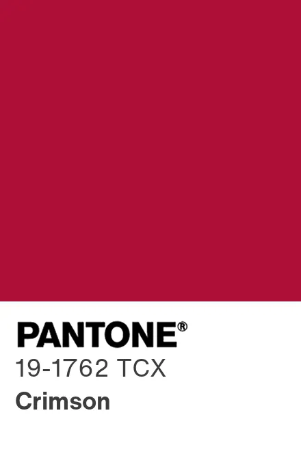 PANTONE 19-1762 TCX Crimson - Pantone色号库|Pantone潘通中国官网
